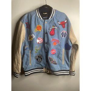 Urban Outfitters | Jackets & Coats | Mens Ultra Game Nba Denim Varsity ...